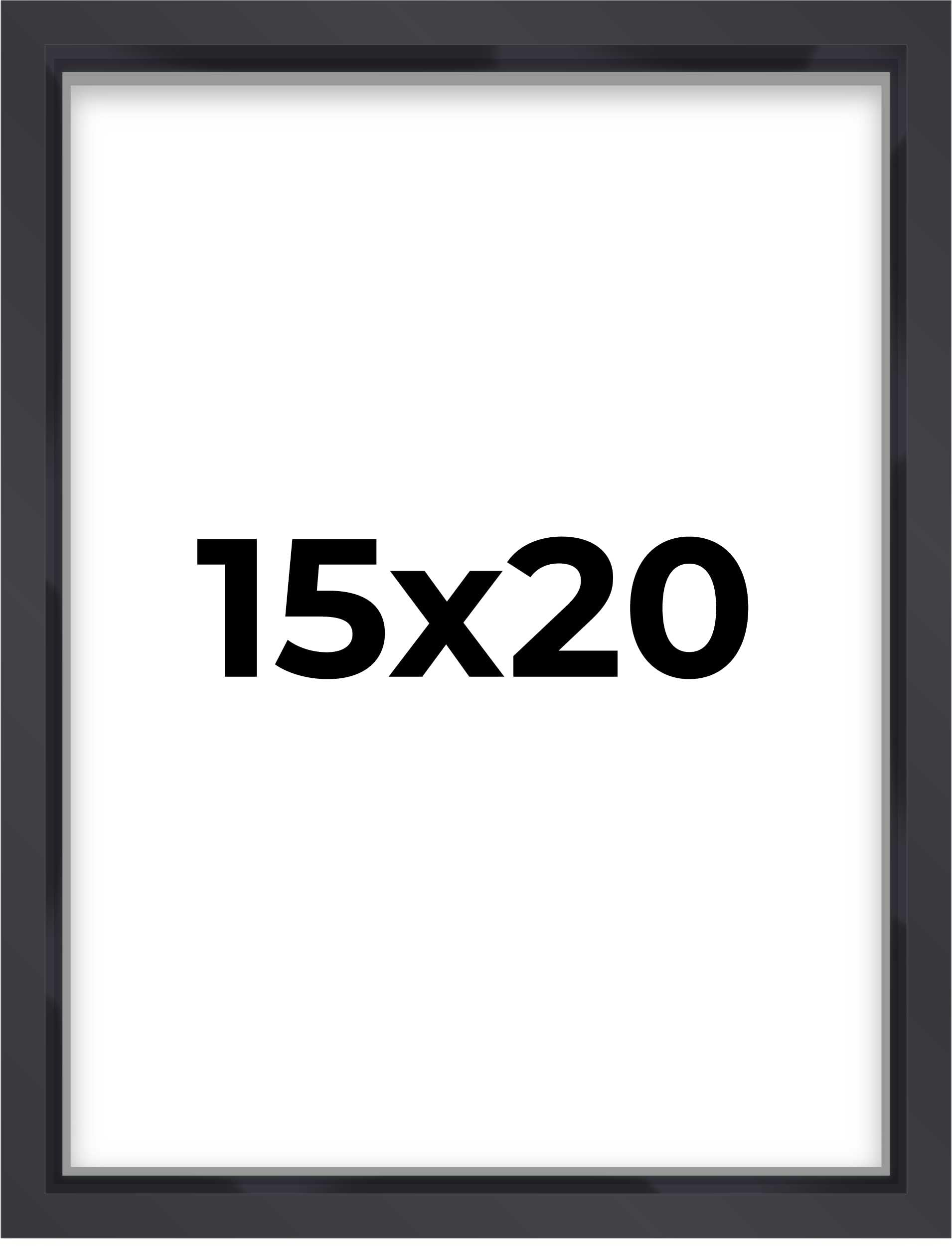 Amazon.com - 15x20 Shadow Box Frame Contemporary Black | 3/4" Depth of ...