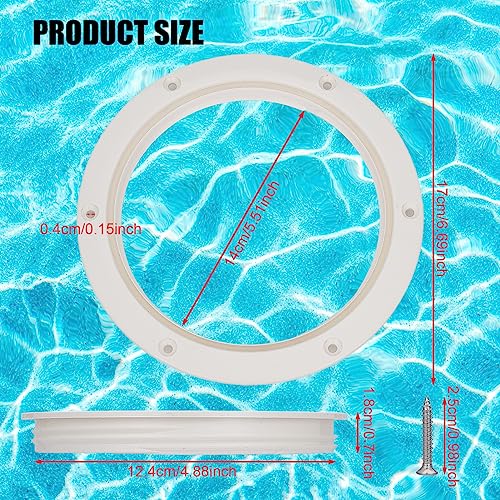 AMIJOUX 5 Inch Boat Round Deck Plate, Boat Abs Non Slip Inspection ...