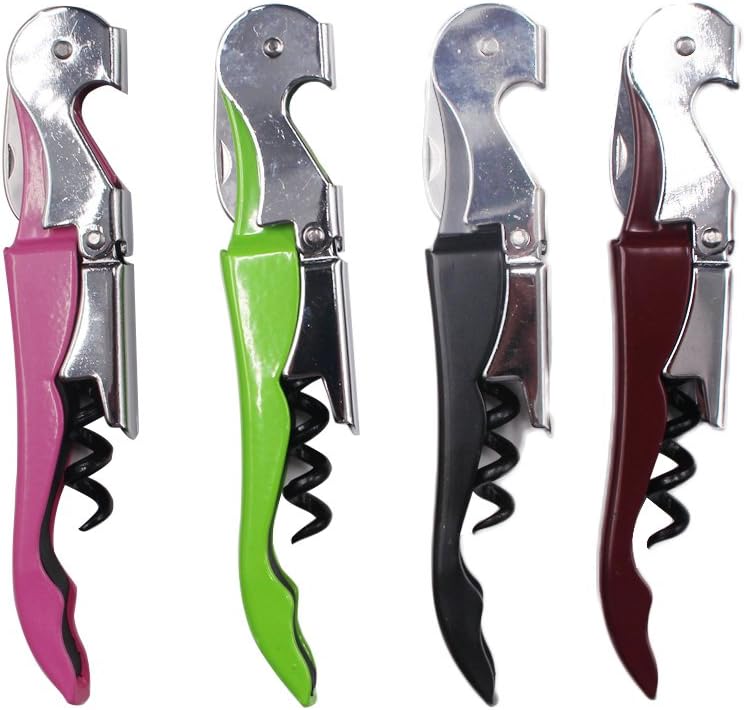 Amazon.com: Metallic Double Hinged Waiter's Corkscrew with Foil Cutter ...