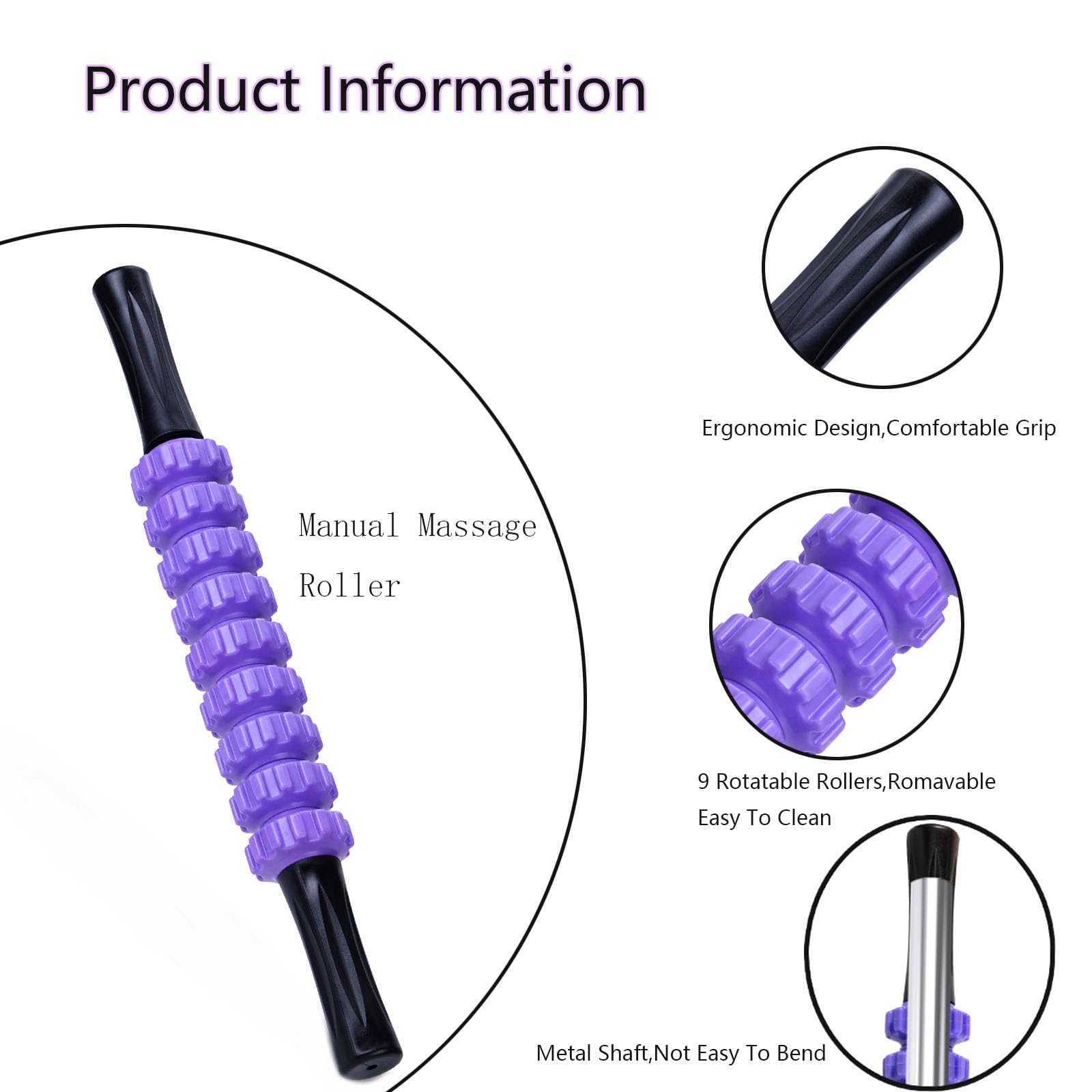 Snapklik.com : Back Leg Muscle Massager Roller Stick, Liposuction Body ...