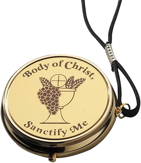 Amazon.com: Religious Gifts Body of Christ Sanctify Me Pyx Hospital ...