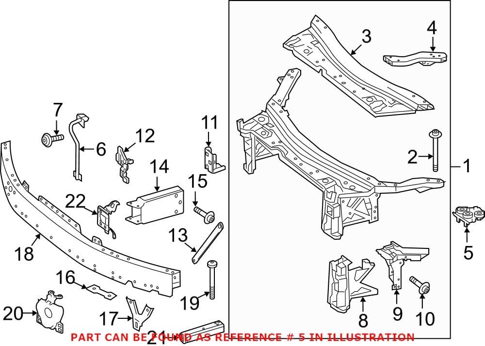 Amazon.com: Genuine OEM Radiator Support Bracket for Mercedes ...