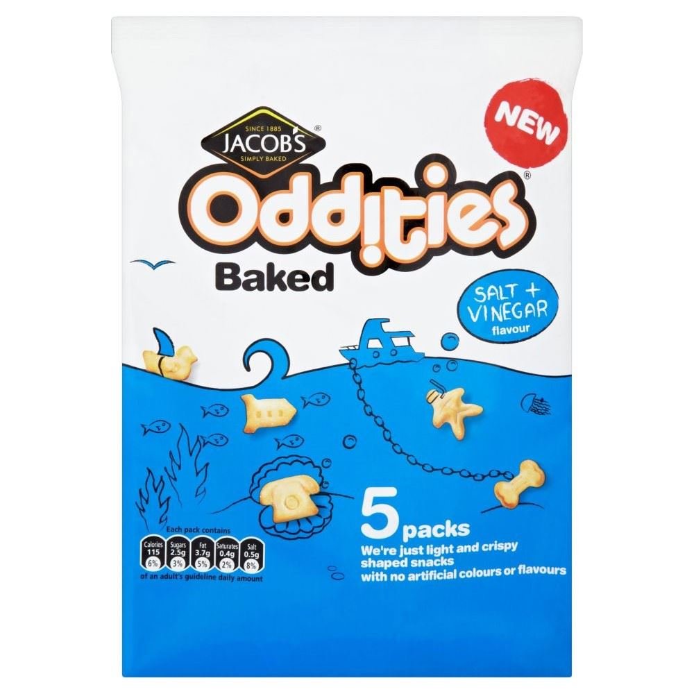 Amazon.com: Jacob's Oddities Baked - Salt & Vinegar (5x25g)