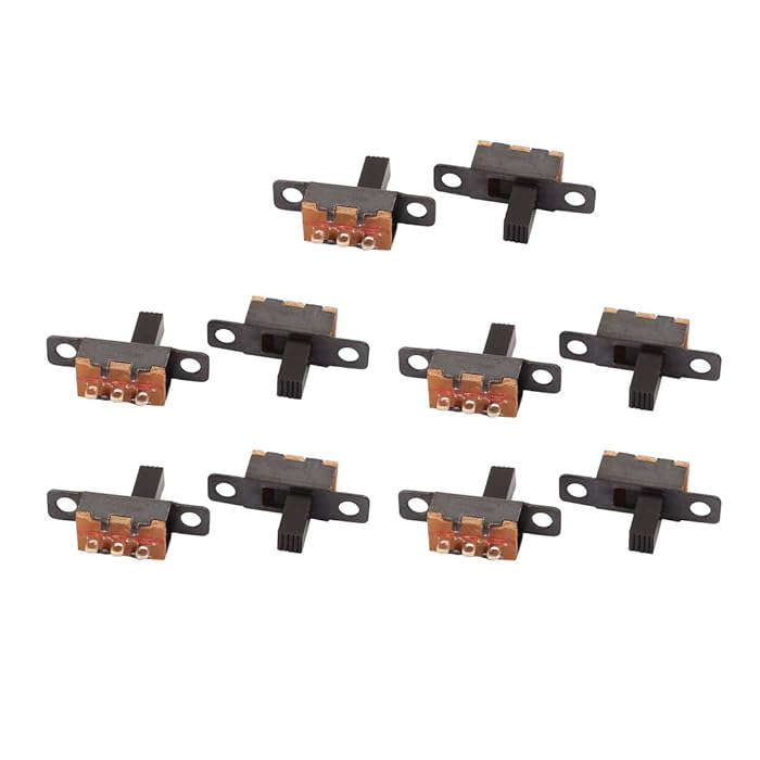 Buy sourcingmap 10Pcs 2 Position 3P SPDT Panel Mount Micro Slide Switch ...