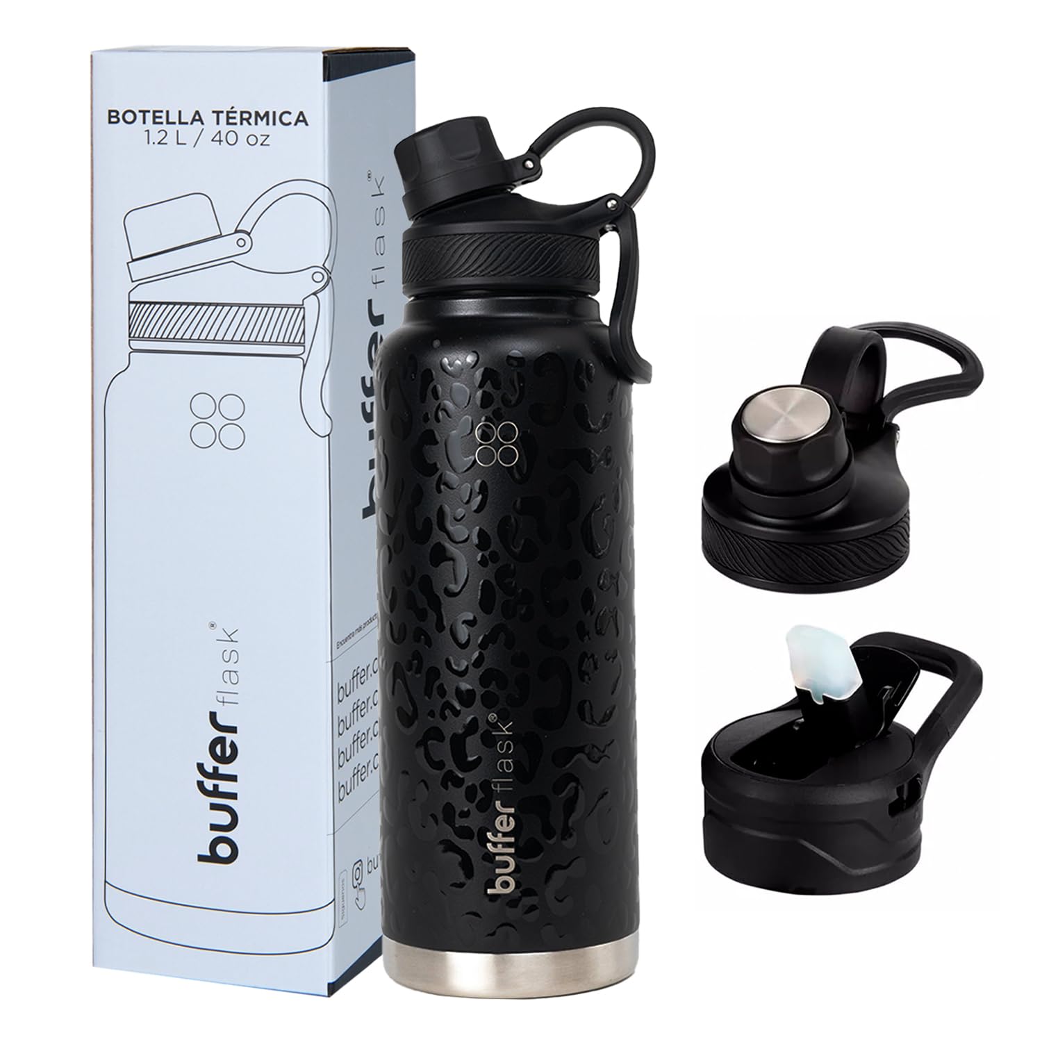 BUFFER FLASK - Termo de Acero Inoxidable | Botella de Agua Aislante, Termos Agua Fría (24 horas ...