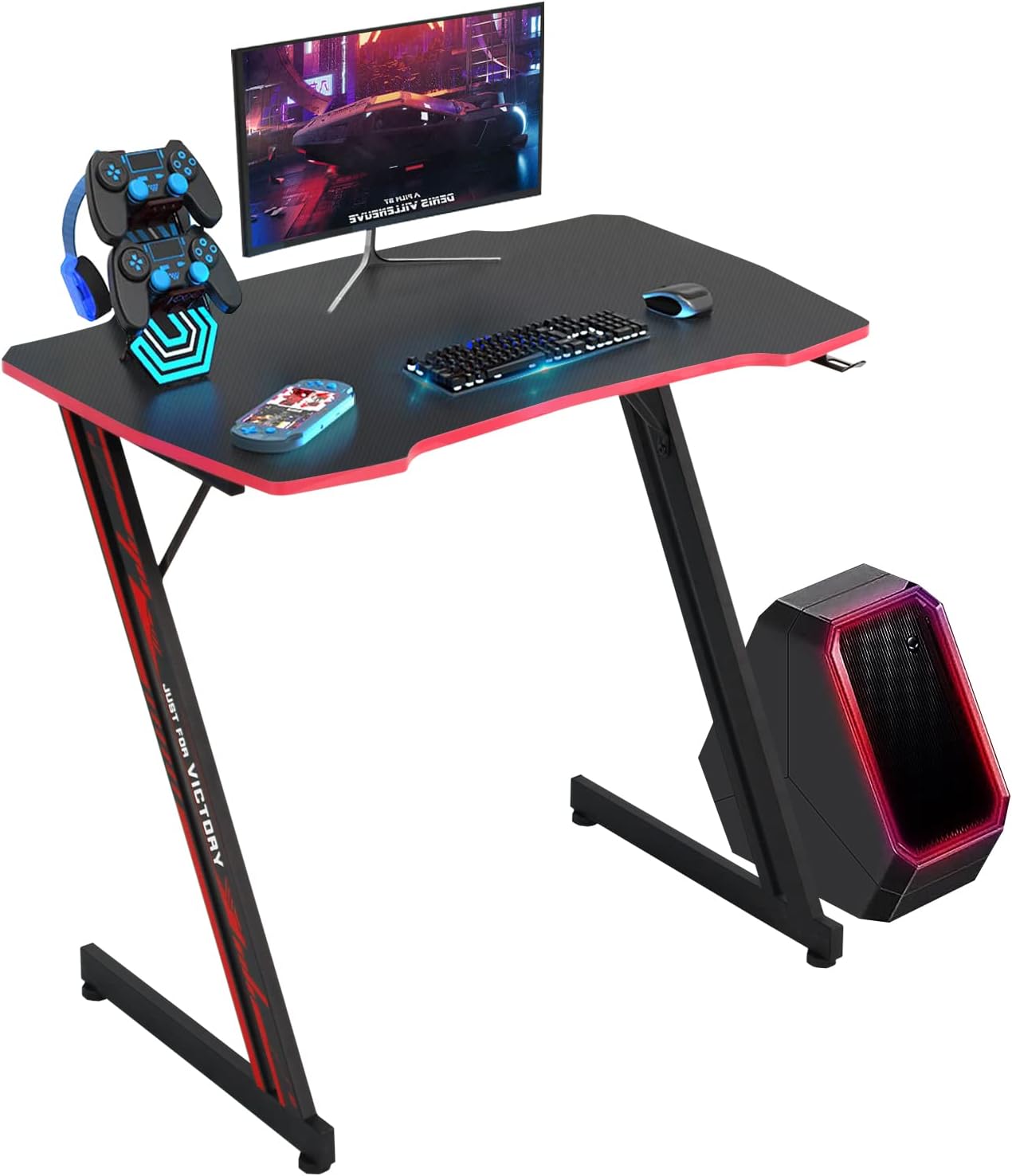 Amazon.com: YYkokocat Small Gaming Desk 35 Inch PC Computer Desk with ...