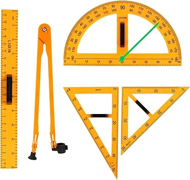 Amazon.com : Magnetic Triangular Scale Ruler Mathematics Protractor ...