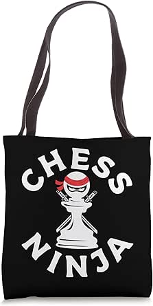 Amazon.com: Chess Ninja, Game Master For Men Women, Board Game Tote Bag ...