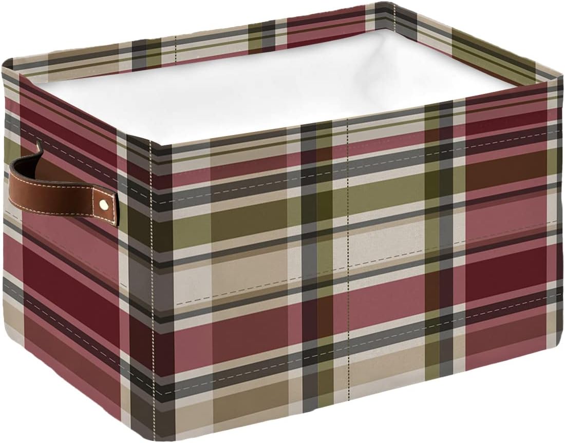 Amazon.com: Storage Basket Buffalo Check Plaid Fall Bakets Foldable ...