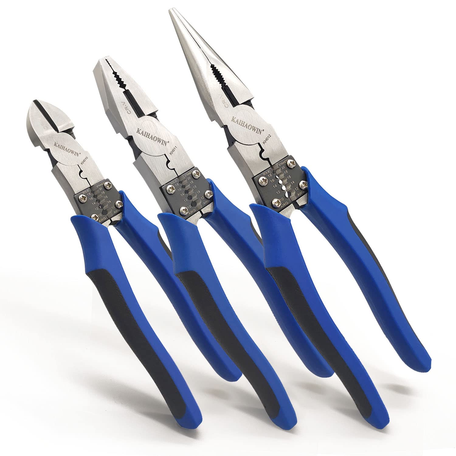 Snapklik.com : 3 PCS Pliers Set, Multifunctional 8" Diagonal Cutting ...