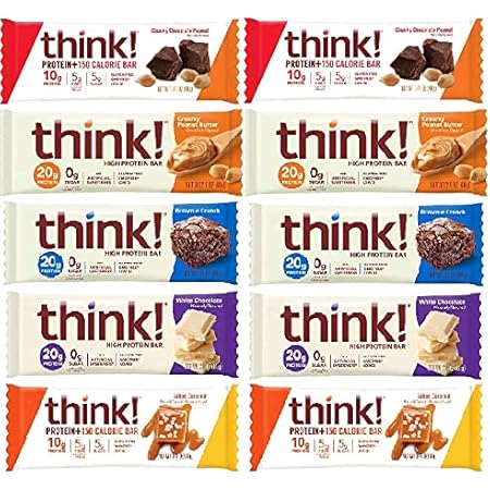 Amazon.com: think! Protein Bars, High Protein Snacks, Gluten Free ...