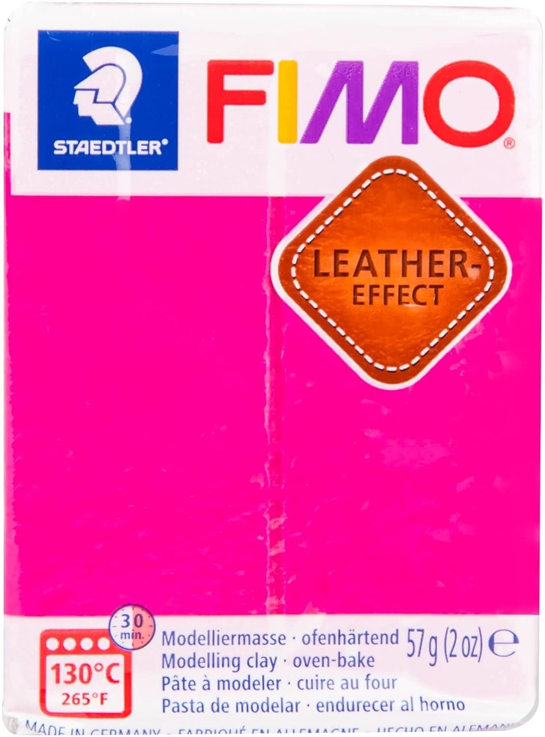 Amazon.com: Fimo Leather Effect Polymer Clay 2oz-Berry -EF801-229