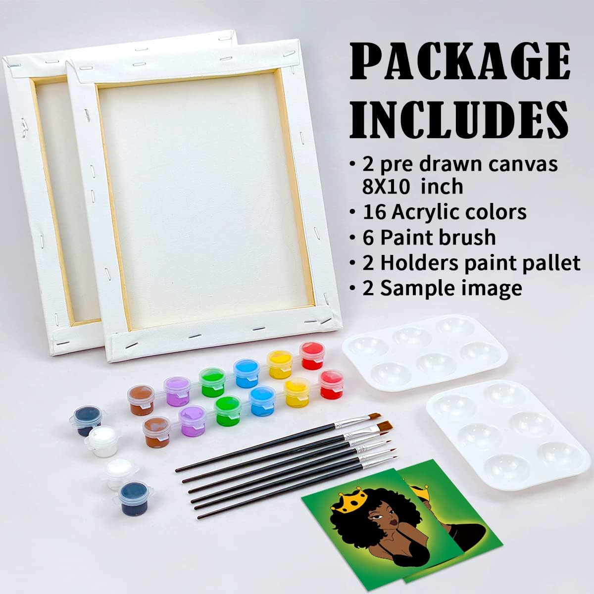 Buy Paint and Sip Kit Pre Drawn for Painting for Adults Stretched ...