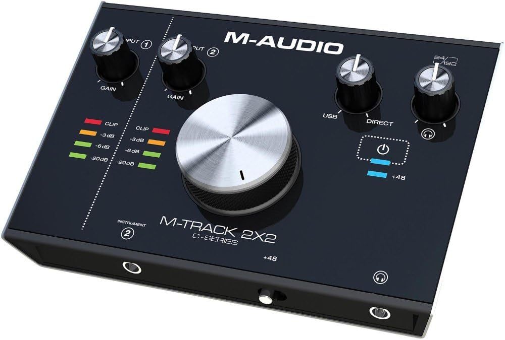 Amazon.com: M Audio M Track 2X2 | 2 入 / 2 輸出 24/192 USB 音訊介面