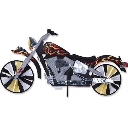 Amazon.com: Premier Kites 32 in. Motorcycle Patriotic Spinner : Patio ...