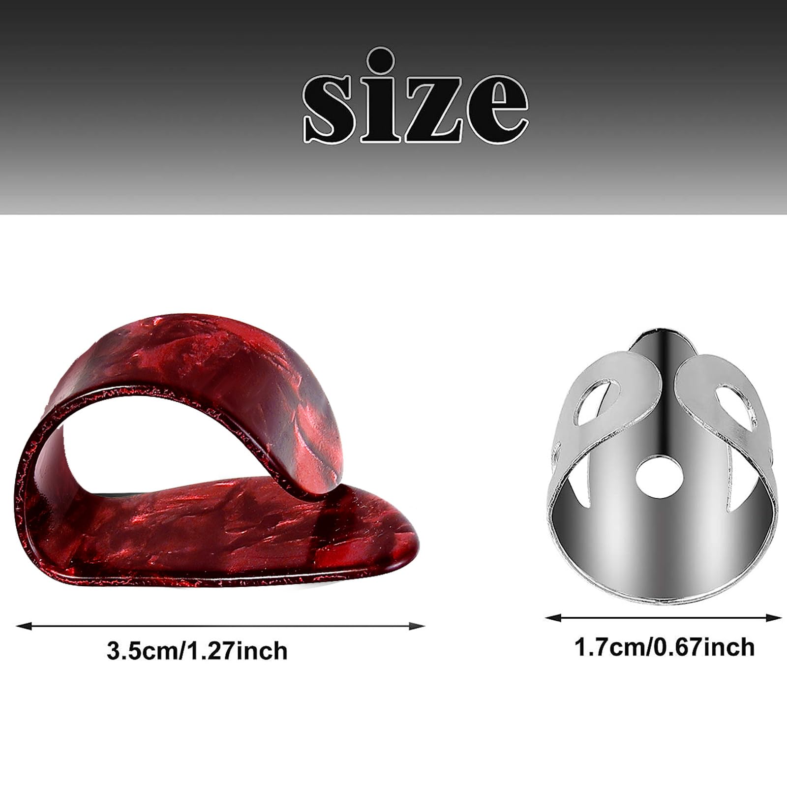 Snapklik.com : Shappy 6 Pcs Banjo Finger Picks Set Stainless Steel ...