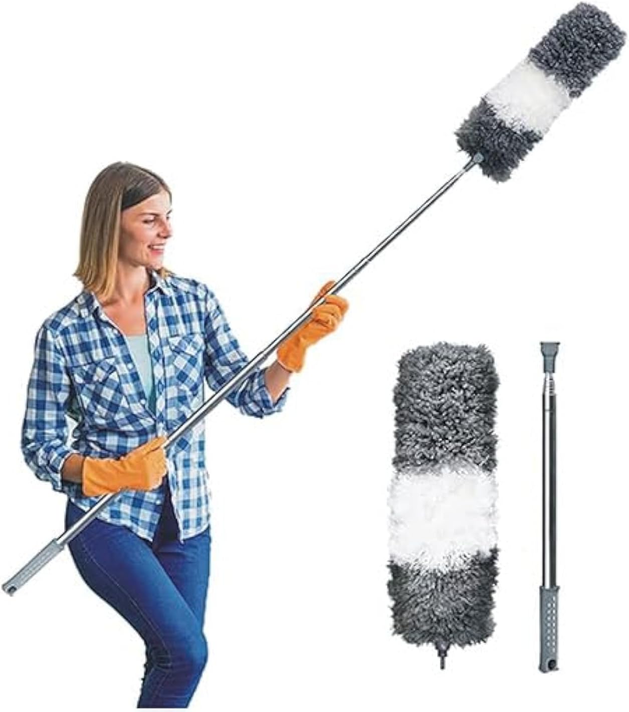 ArobiaSB Microfiber Feather Duster for Cleaning Extendable Duster 110 ...