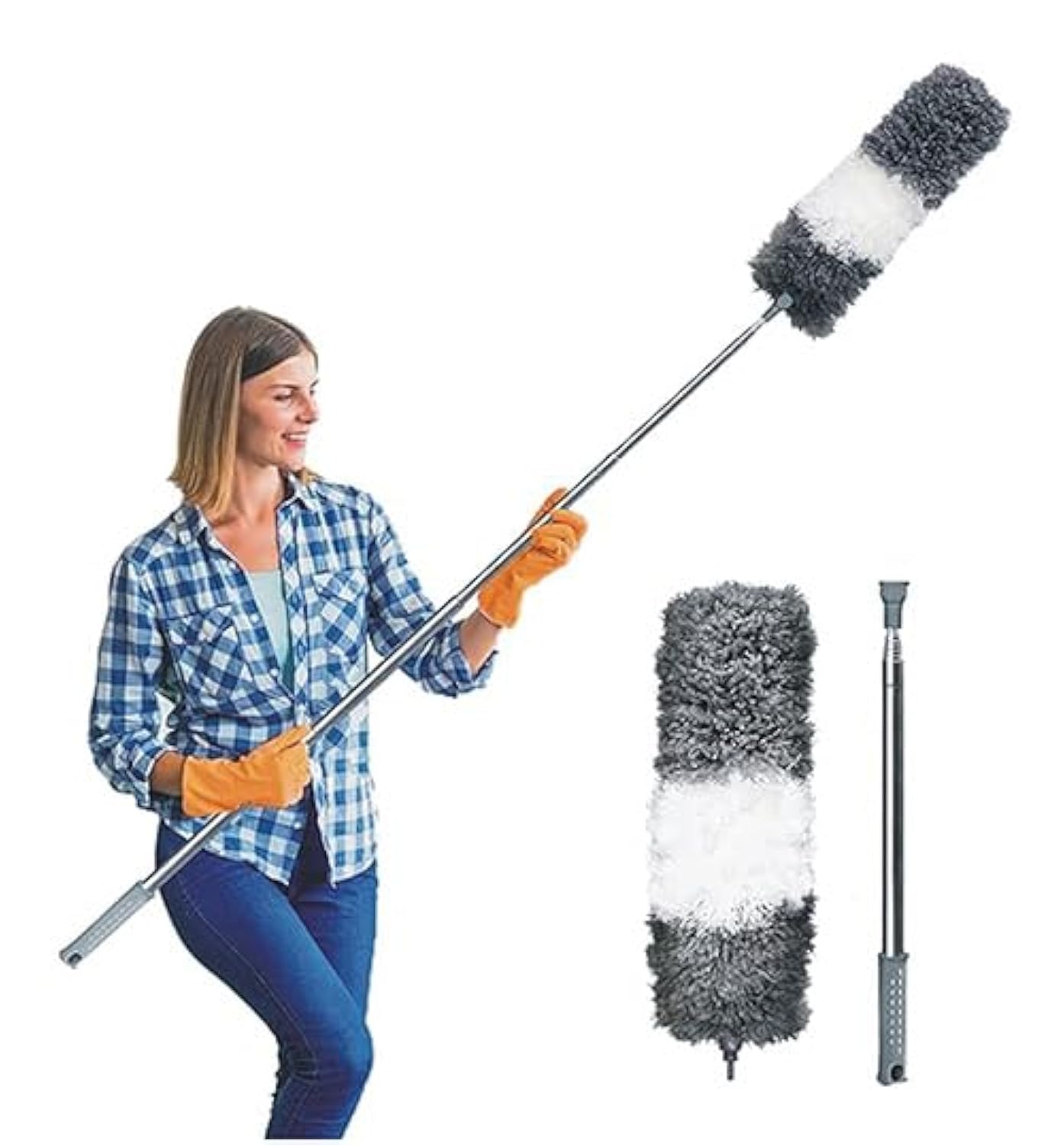 ArobiaSB Microfiber Feather Duster for Cleaning Extendable Duster 110 ...