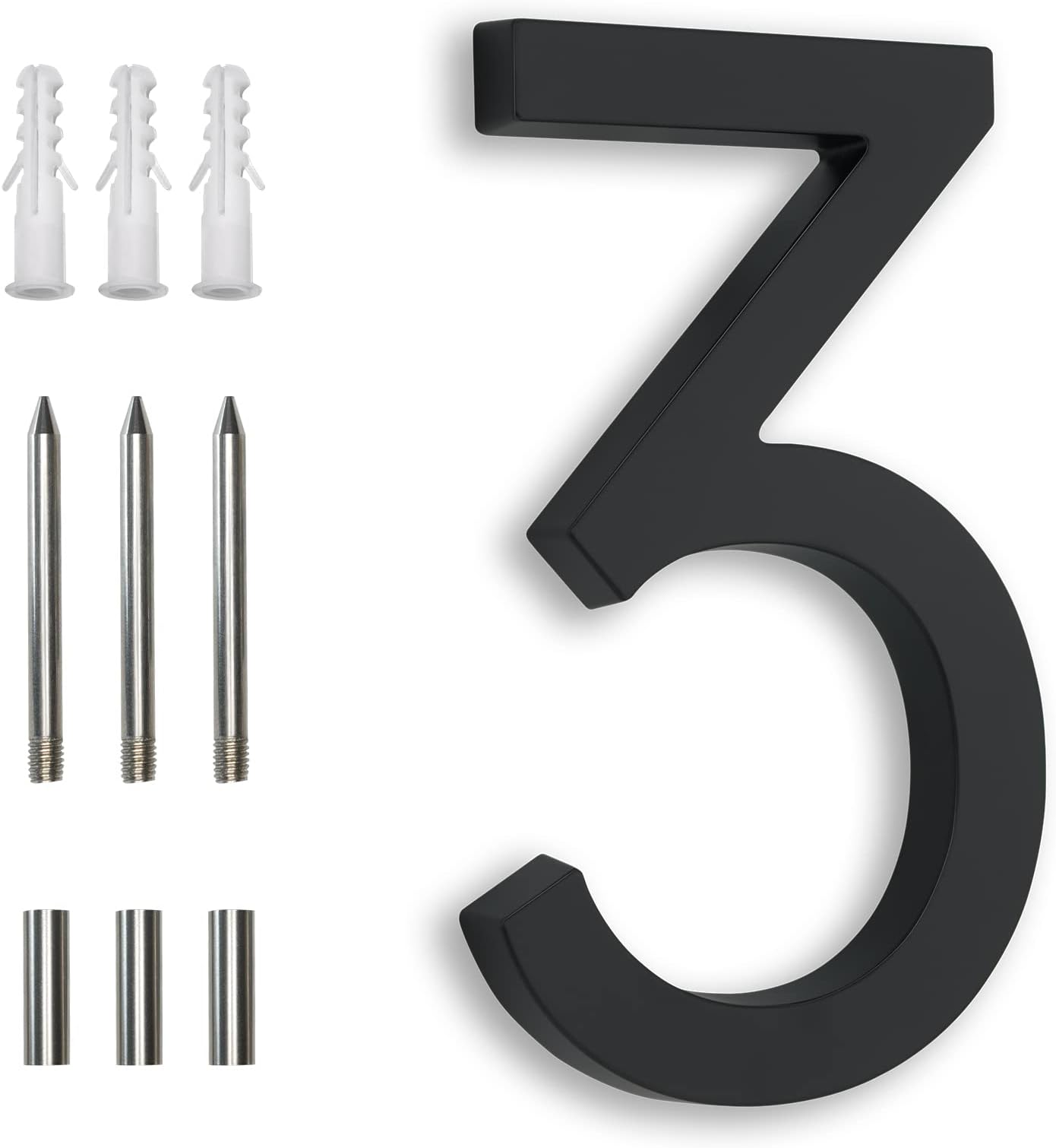 Amazon.com: 7 Inch Modern Aluminum House Number – Floating or Flush ...