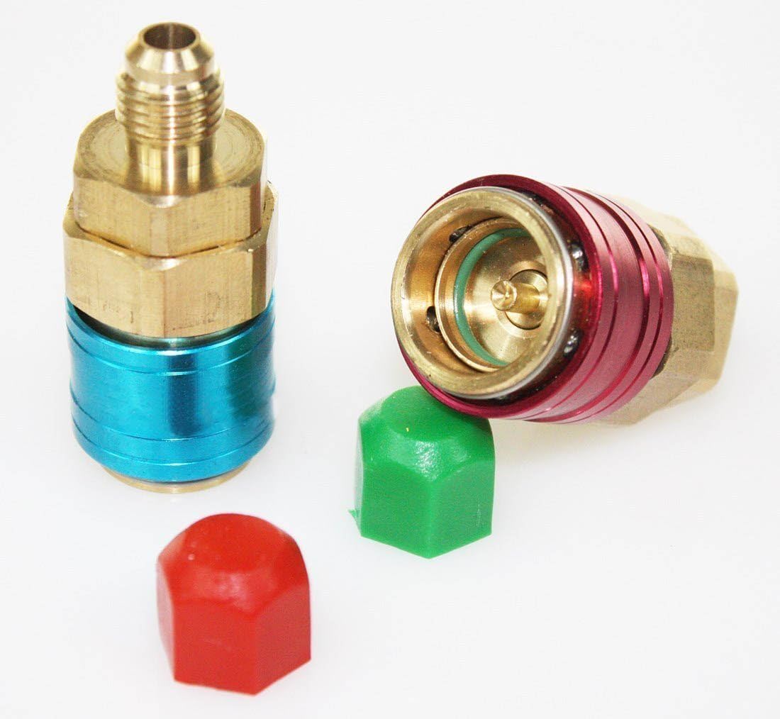 Amazon.com: R134a Auto Quick Coupler Bass Adapters Low & High Side AC ...