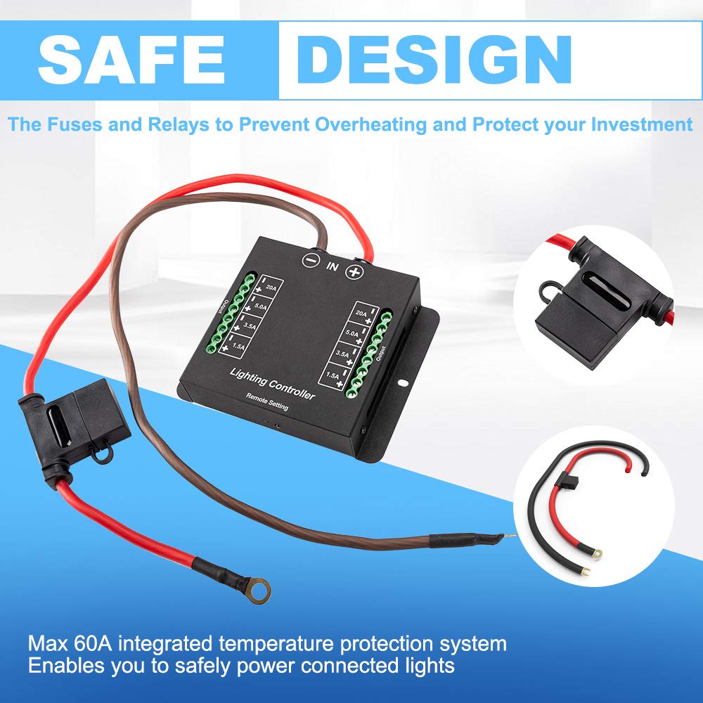 Buy BUNKER INDUST Wiring Control Box Wiring Hamess Kit with Fuse Relay ...