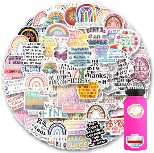 Amazon.com: 220 PCS Funny Boho Sarcastic Stickers Pack,Sarcastic ...