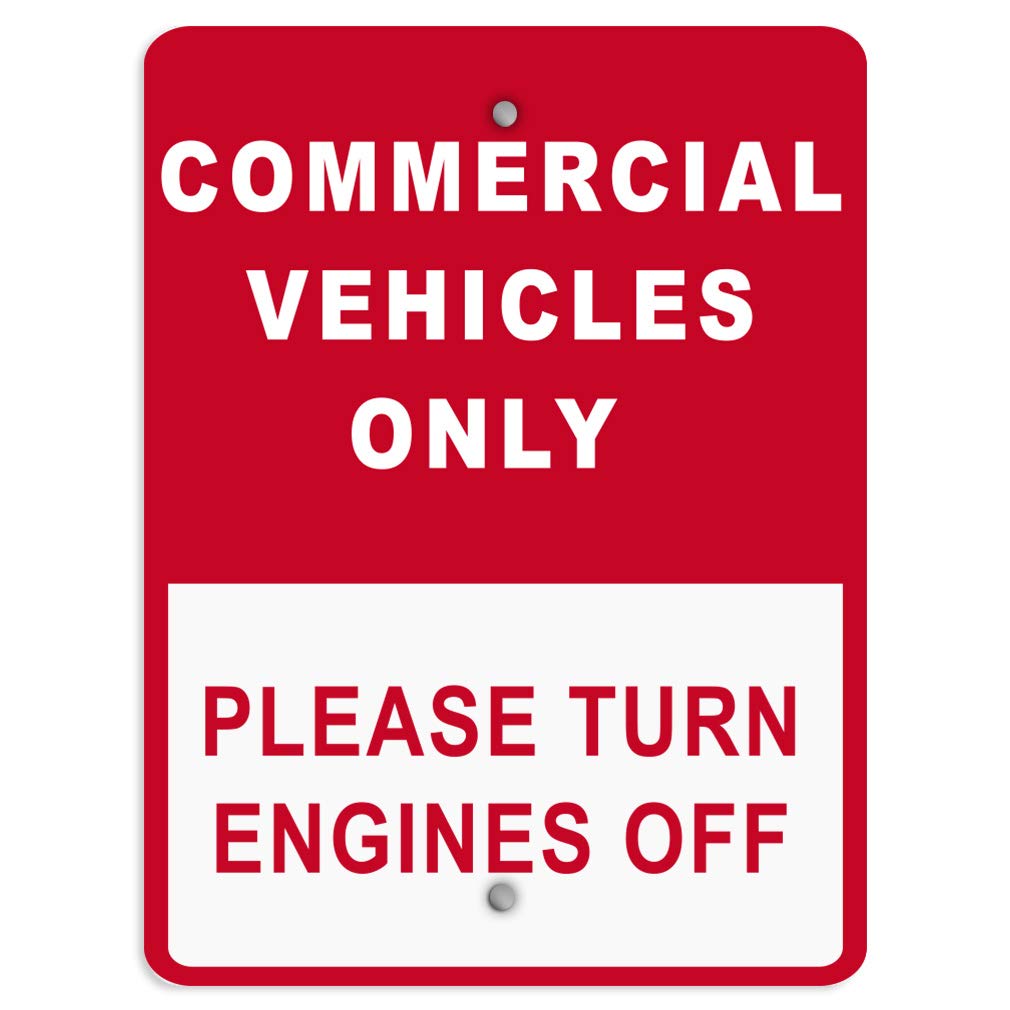 Aluminum Vertical Metal Sign Multiple Sizes Commercial Vehicles Only ...