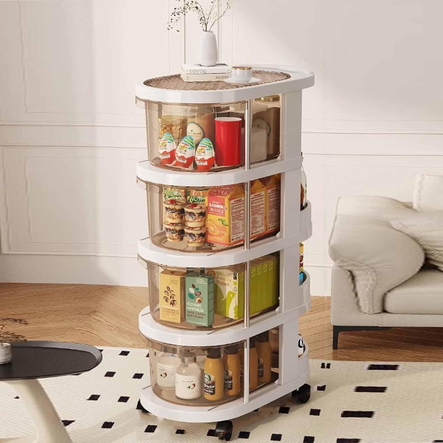 Amazon.com: Plastic Storage Bins with Lids, Narrow Storage Cabinet with ...