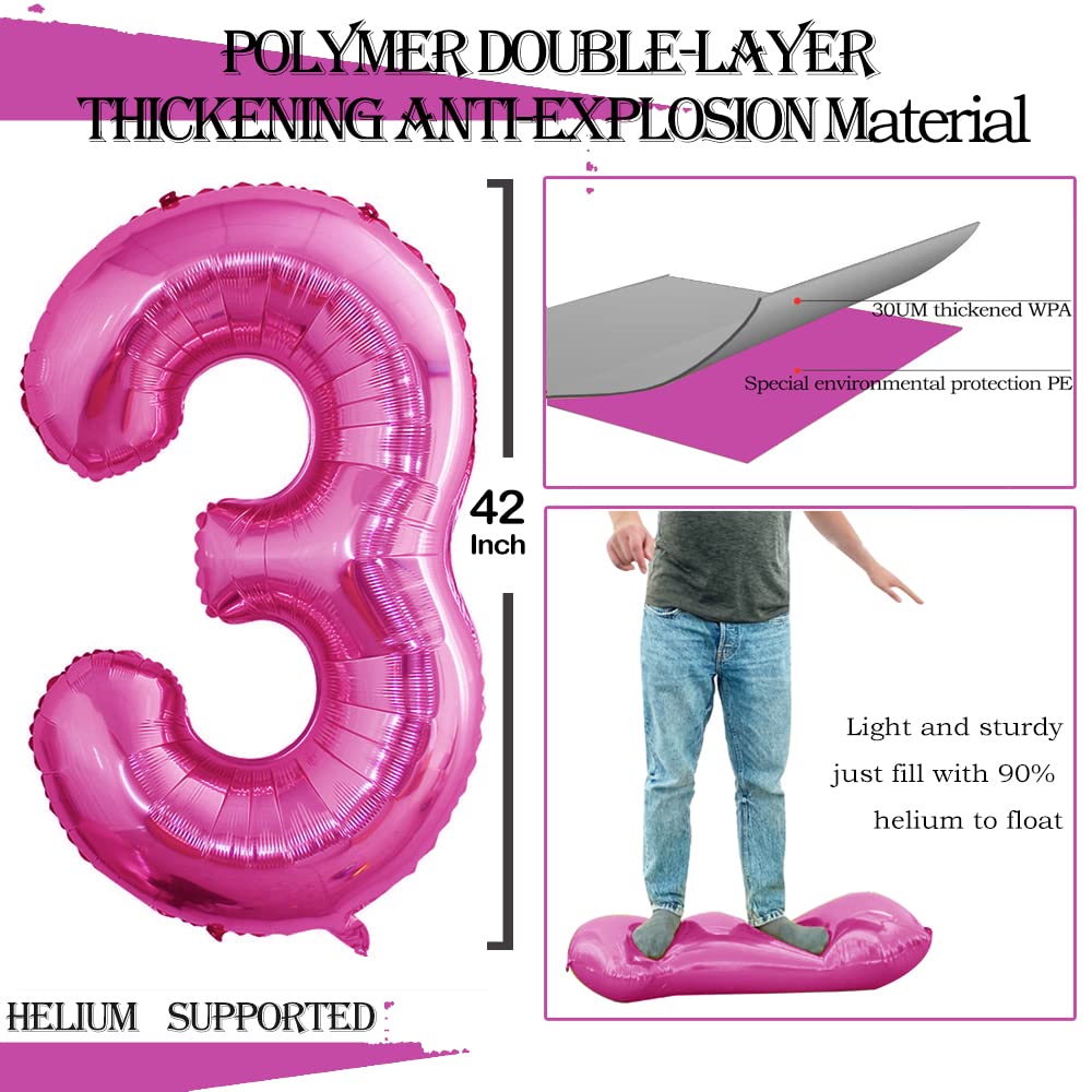 Snapklik.com : 42 Inch Pink Number 13 Number 31 Balloons,Jumbo Foil ...