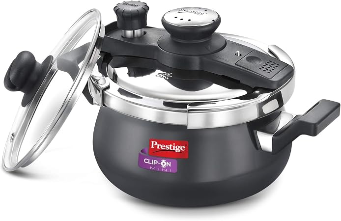 Amazon.com: Prestige Clip-on Pressure Cooker Handi with Glass Lid ...