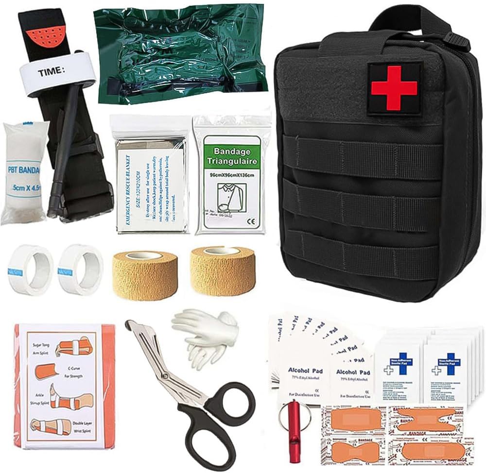HIULLEN 54 Pieces Travel Emergency Kit, Hiking First Aid Survival Kits ...