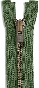 Amazon.com: 16 inch Antique Brass Separating Jacket Zipper - #5 Heavy Duty Metal Zippers 16 "- Y ...