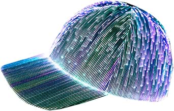 Amazon.com: Fiber Optic Cap LED Hat 7 Colors Luminous Glowing Hip Hop ...