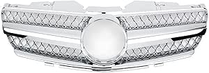 Amazon.com: Car Front Grill Grille Racing Grills Chrome Compatible With ...