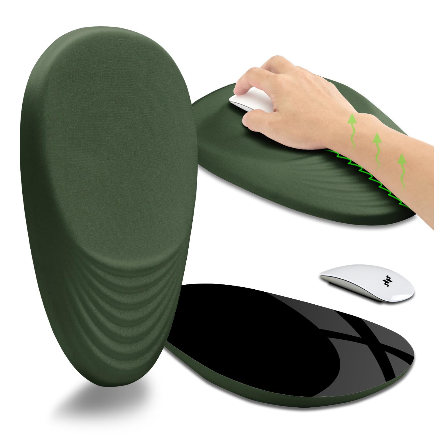 Amazon.com: Hokafenle Ergonomic Mouse Pad Wrist Support with Stepped ...