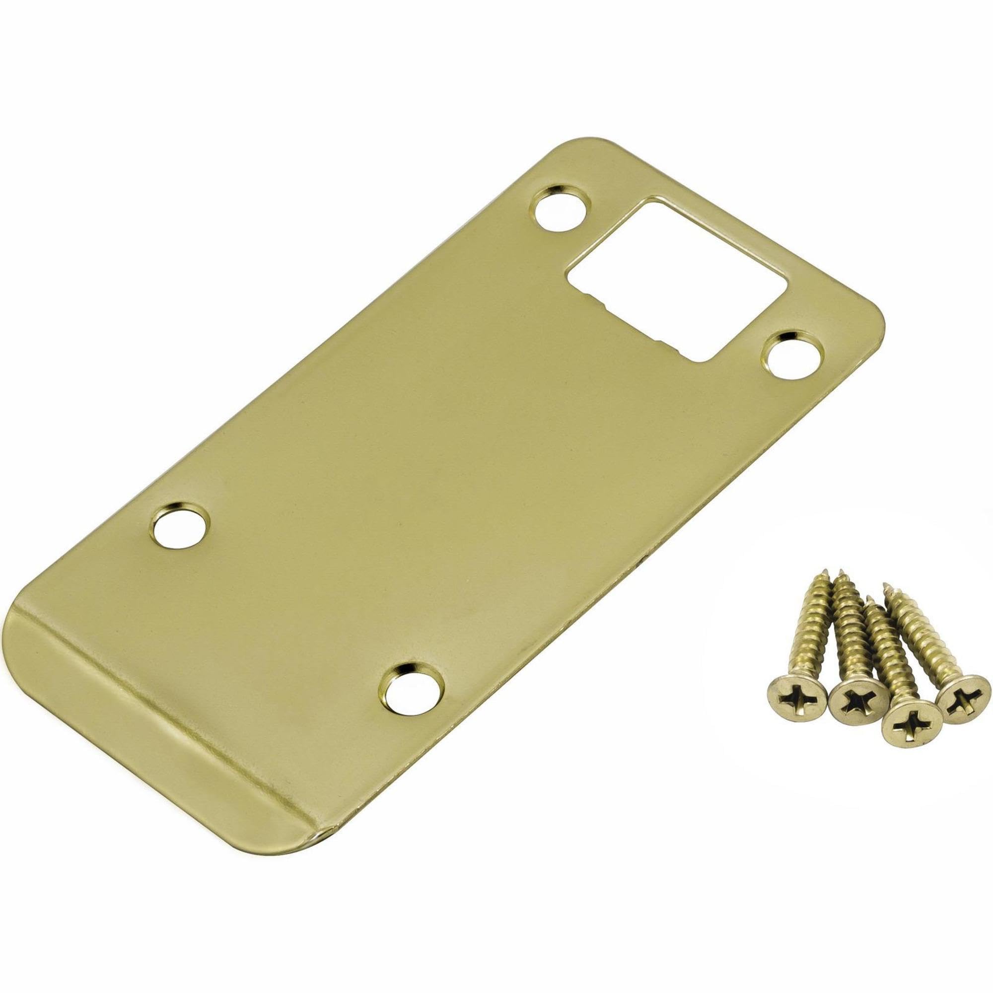 Round Corner Extended Lip Strike Plate, 2-1/4" x 4", (4-1/2" Overall ...