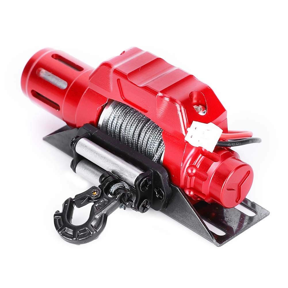 RC Car Winch, Aluminum Alloy RC Crawler Winch Simulation Electric Winch ...