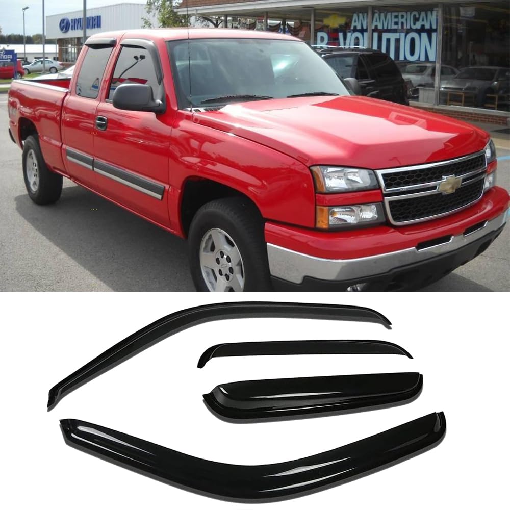 Amazon.com: STARTSHIP 94044 Side Window Visor Wind Vent Deflector,4pc ...