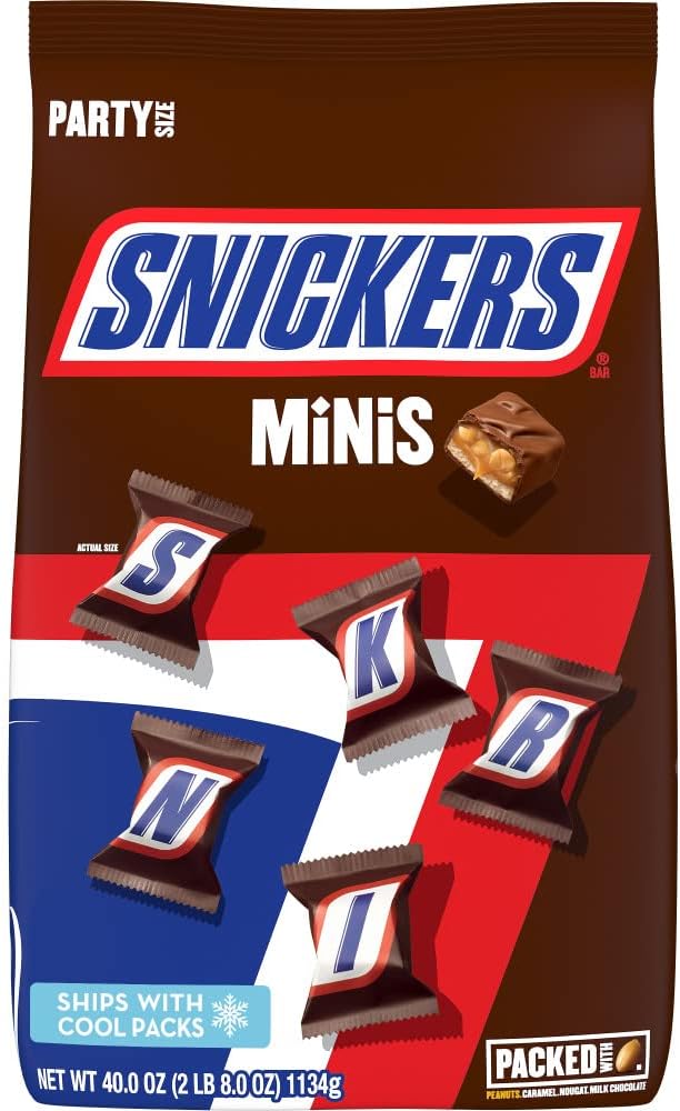 Amazon.com: SNICKERS Minis Size Milk Chocolate Candy Bars Bulk Pack ...
