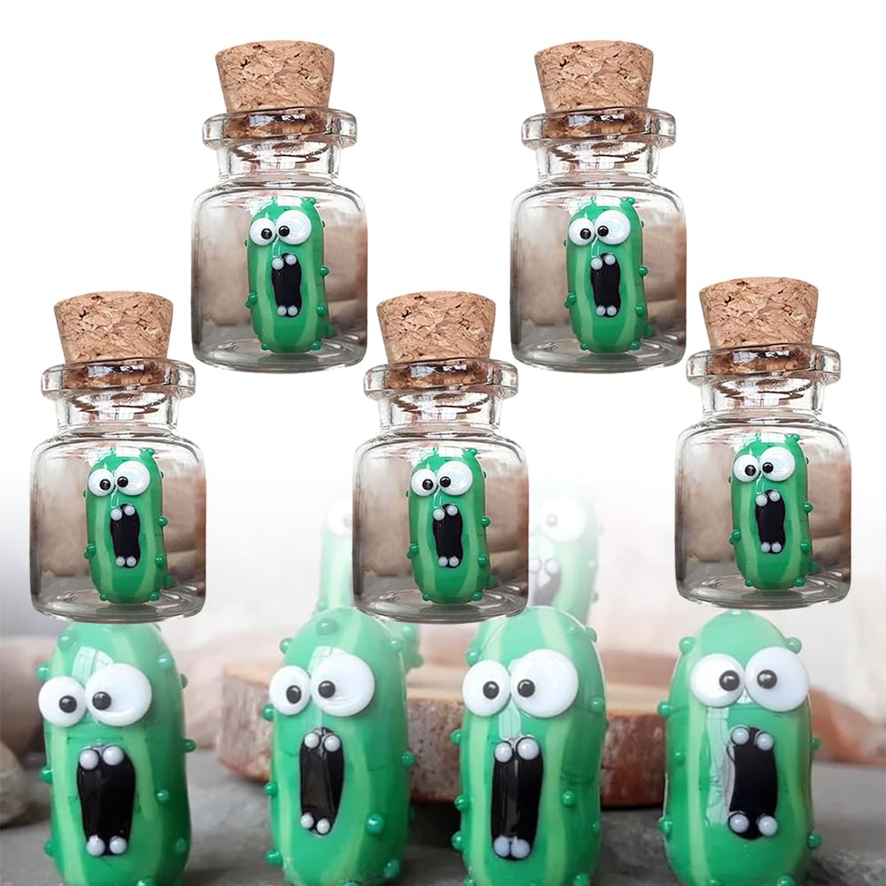 Amazon.com: GRFFZX Miniature Glass Screaming Pickle in A Bottle ...