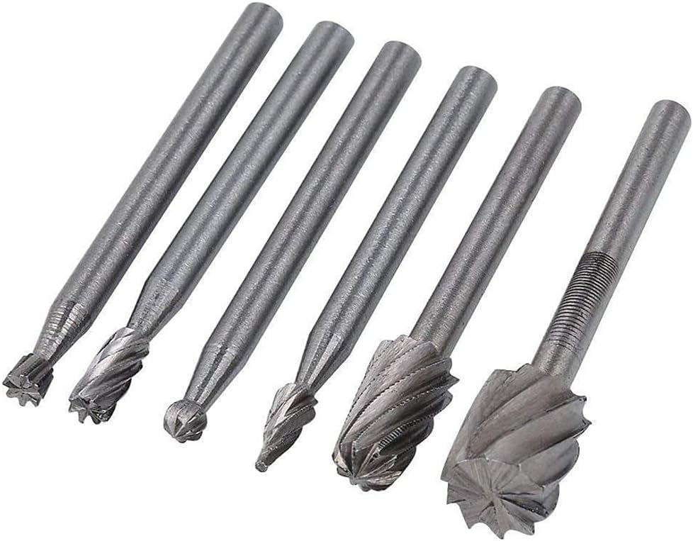 Amazon.com: 6PCS HSS Rotary Multi Tool Burr Routing Router Bit Mill ...