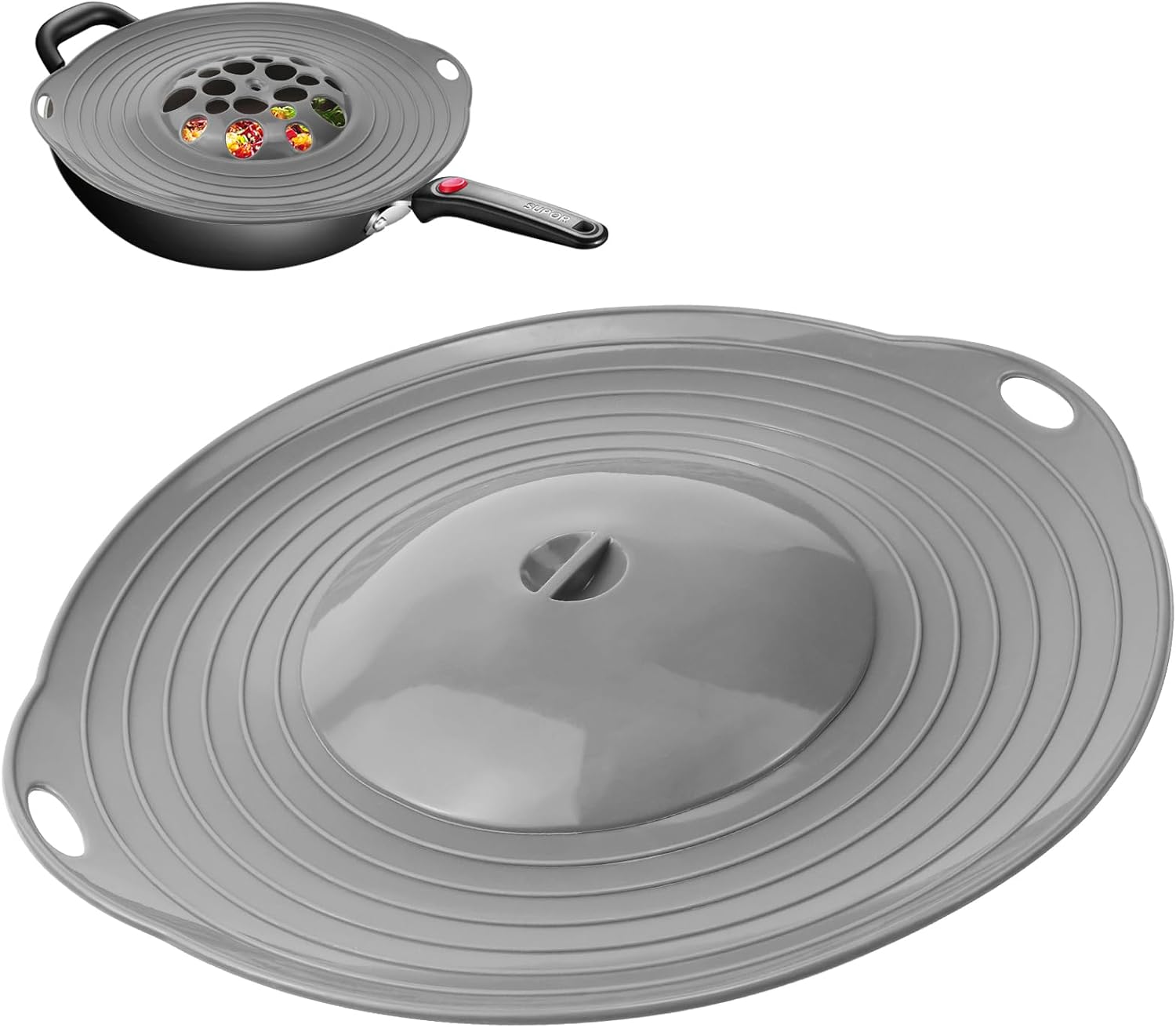 KXVXXV 29 cm Silicone Boil Over Protection and Splash Guard for Pans ...