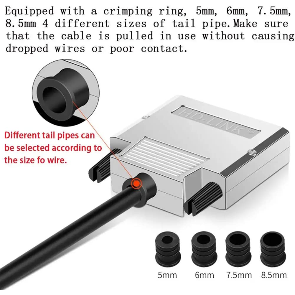 PENGIN DB25 Breakout Connector, Solderfree Metal Shell RS232 D-SUB ...