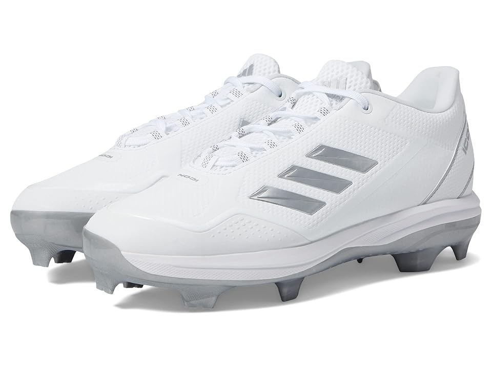 Adidas Icon 7 Tpu Baseball Cleats (White/Silver Metallic/Black) Men's ...
