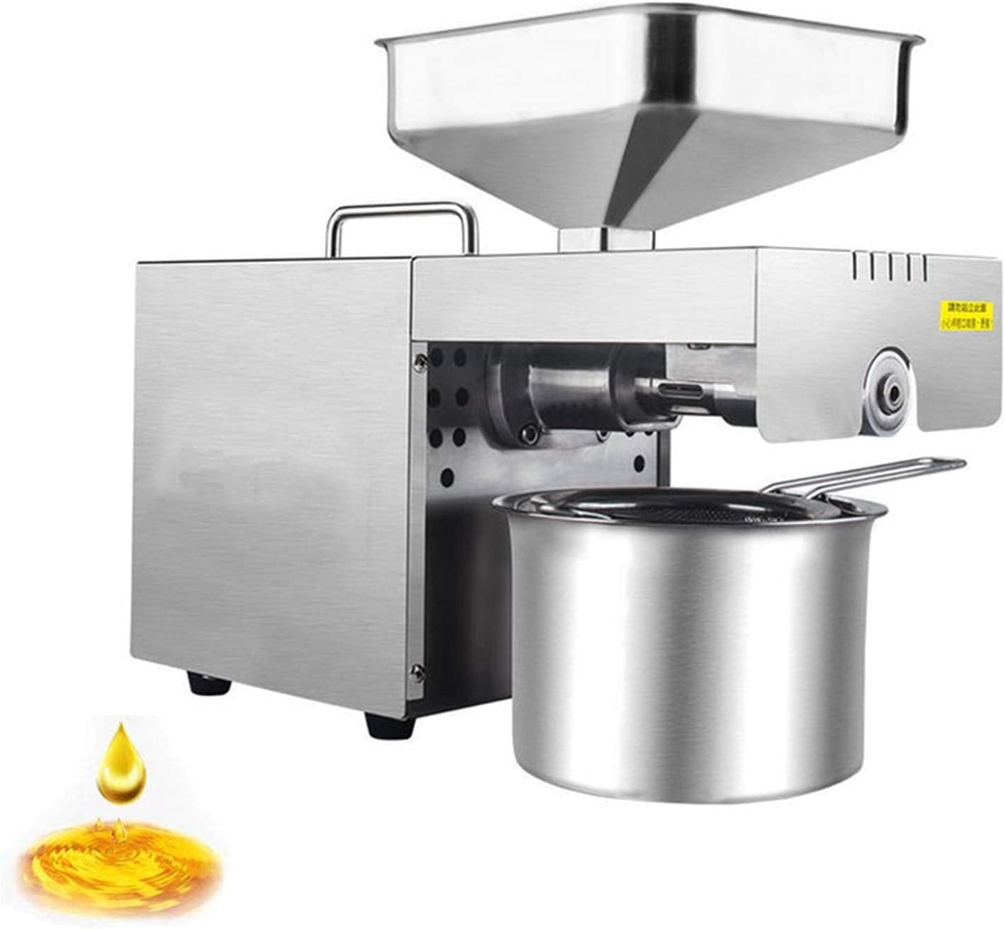 Amazon.com: GagalU Automatic Oil Press Machine Stainless Steel Cold/Hot ...