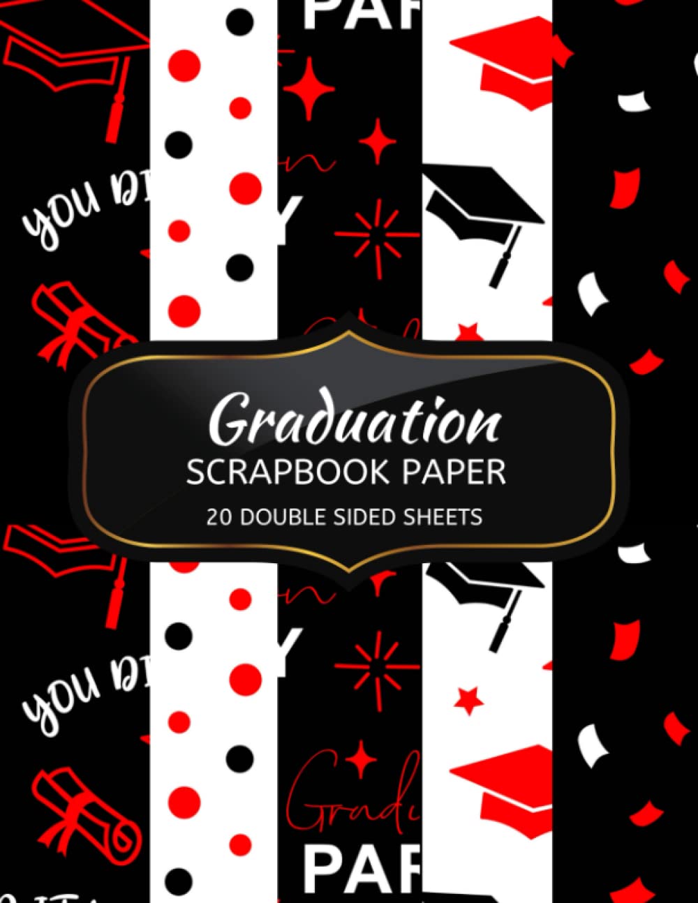 Amazon.com: Graduation Scrapbook Paper: Red, 20 Sheets Double Sided ...