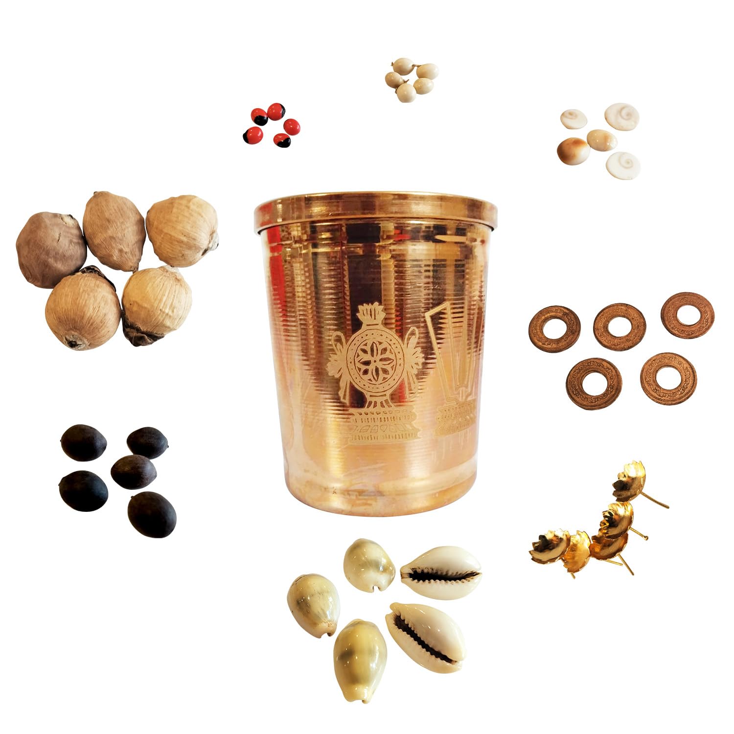 Buy KAUSHEVA Copper Lakshmi Kuber Kuncham Set (9 Items) Online at Low ...