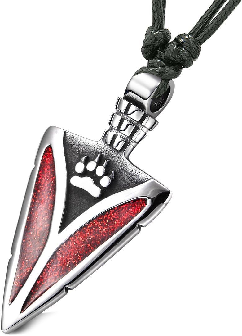 Arrowhead Wolf Paw Brave Wild Powers Protection Amulet Sparkling Royal ...