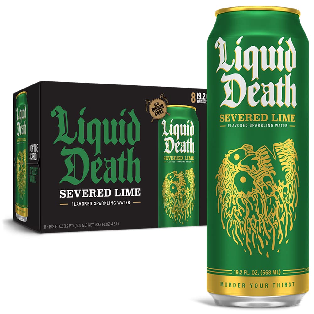 Amazon.com: Liquid Death Flavored Sparkling Water with Agave, Severed ...
