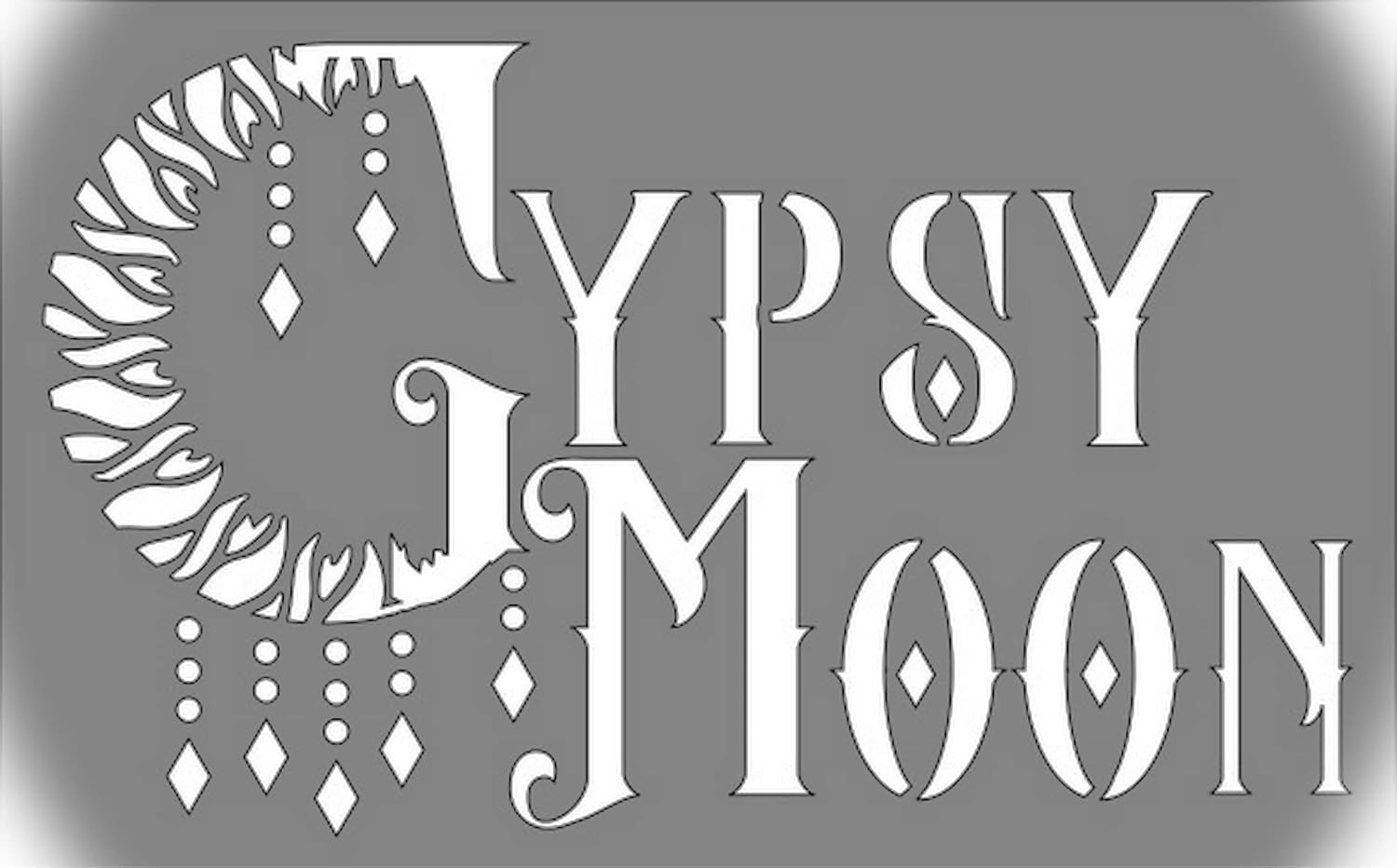 Amazon.com : Pack of 1pc 5x8 inch Custom Cut Stencil Gypsy Moon ...